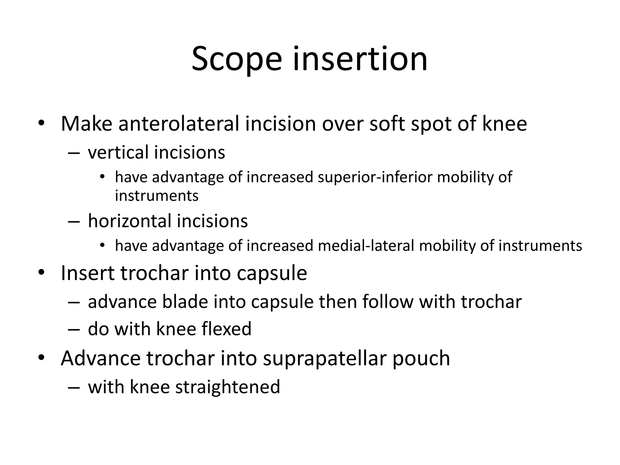 Principles of knee arthoscopy | PPTX