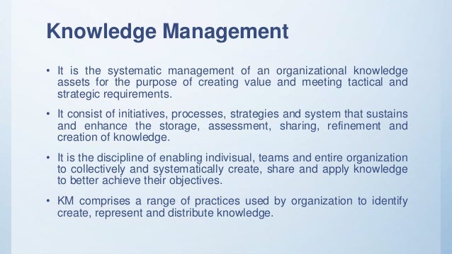 Principles of knowledge management