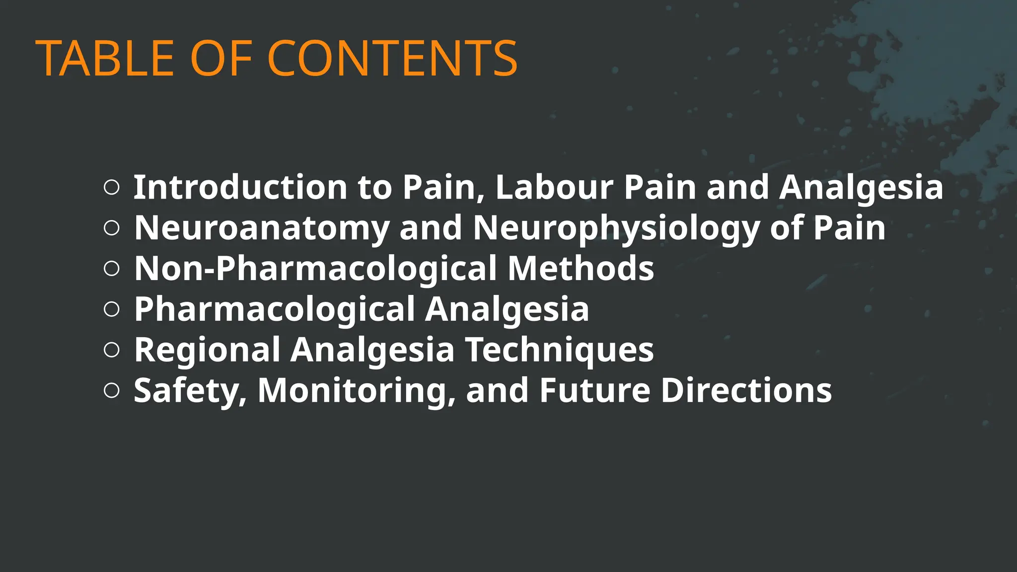 Presentation on Principles of Labor Analgesia.pptx