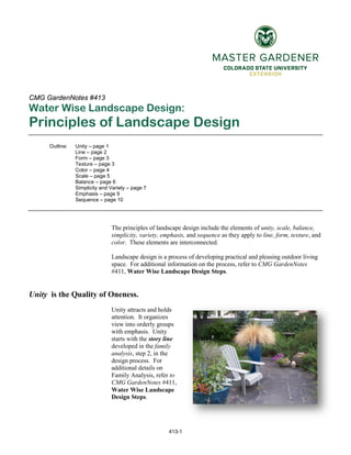 Principles of Landscape Design | PDF