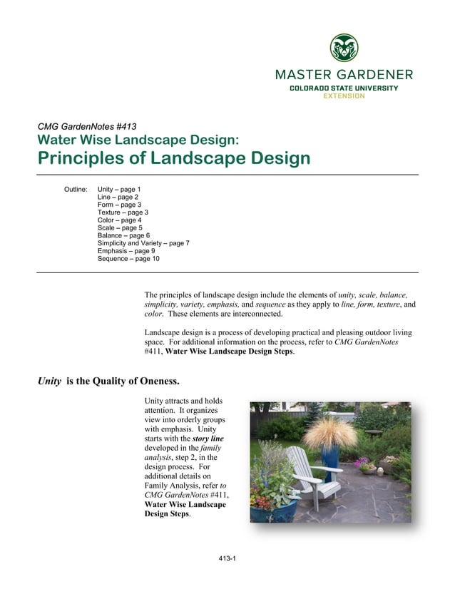 Principles of Landscape Design | PDF | Gardening | Home & Garden