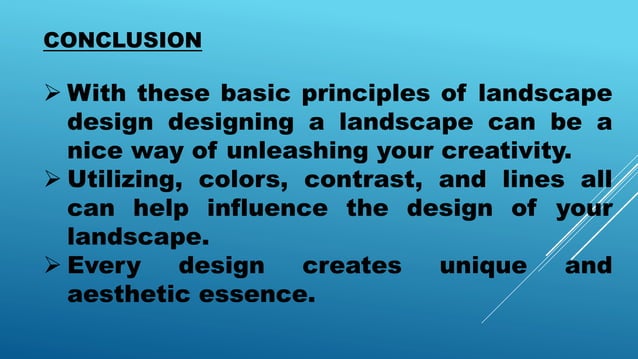 Principles of landscaping | PPTX | Landscaping | Home & Garden