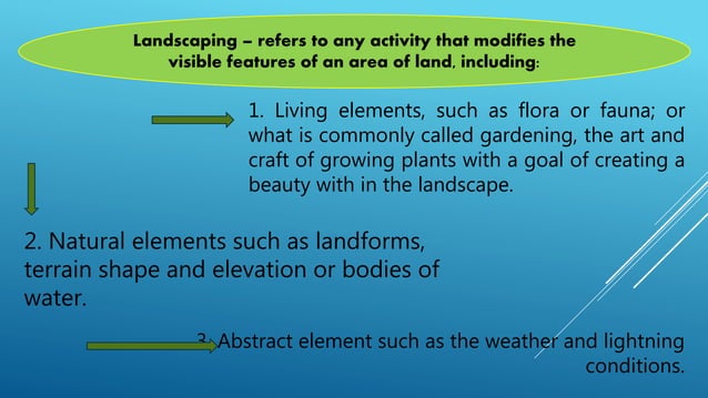 Principles of landscaping | PPTX | Landscaping | Home & Garden