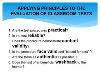Language Testing : Principles of language assessment | PPTX