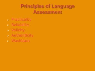Principles of language assessment | PPTX