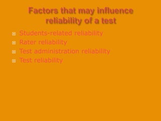 Principles of language assessment | PPTX