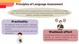PRINCIPLES OF LANGUAGE ASSESSMENT.pptx | Educational Assessment | Education