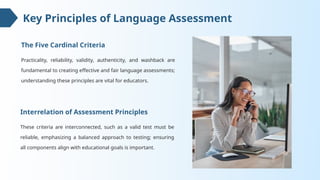 Principles of Language Assessment in Language Classroom | PPTX