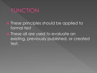 Principles of language assessment ( evaluation of language teaching) | PPTX