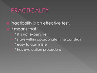 Principles of language assessment ( evaluation of language teaching) | PPTX