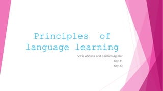 Principles of language learning | PPTX