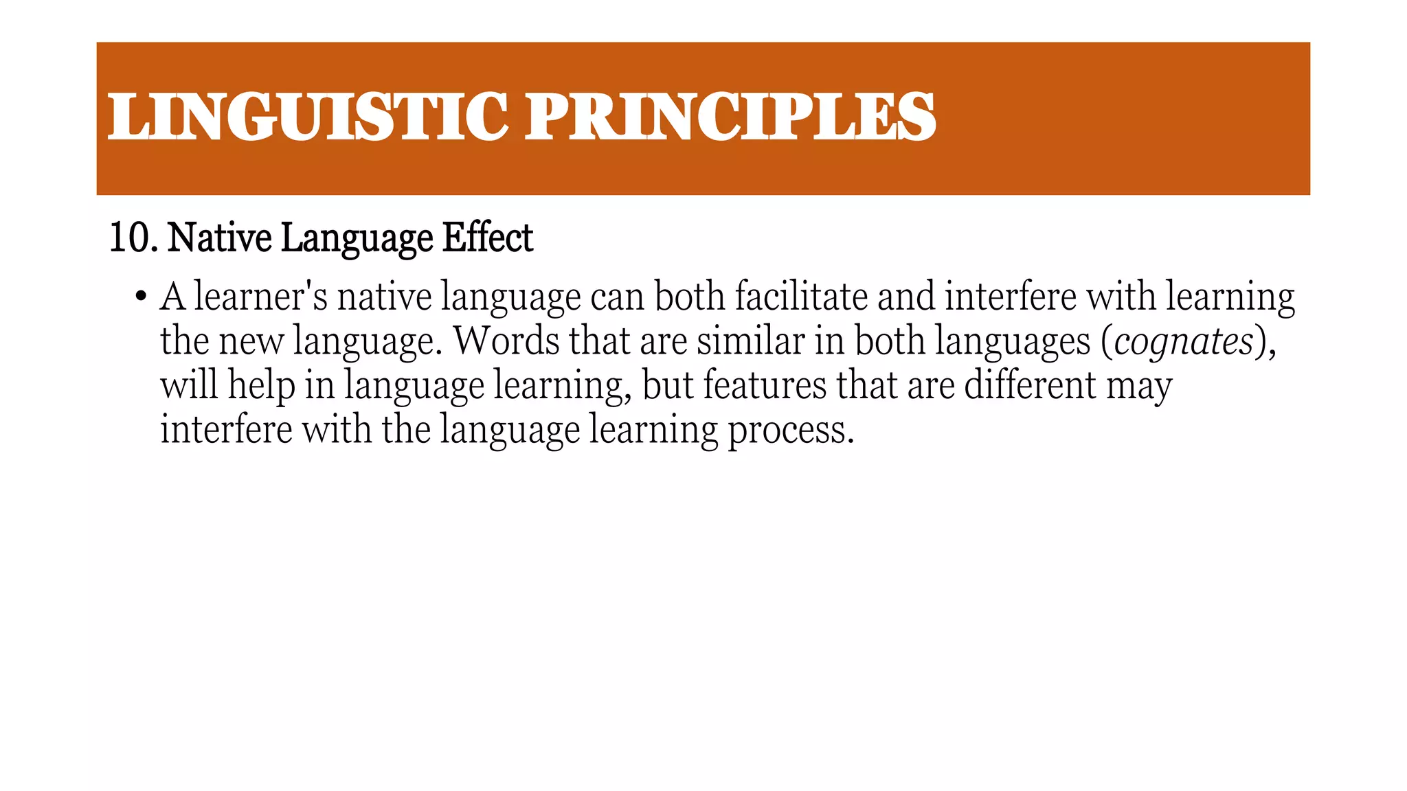 Principles of Language Learning | PPT