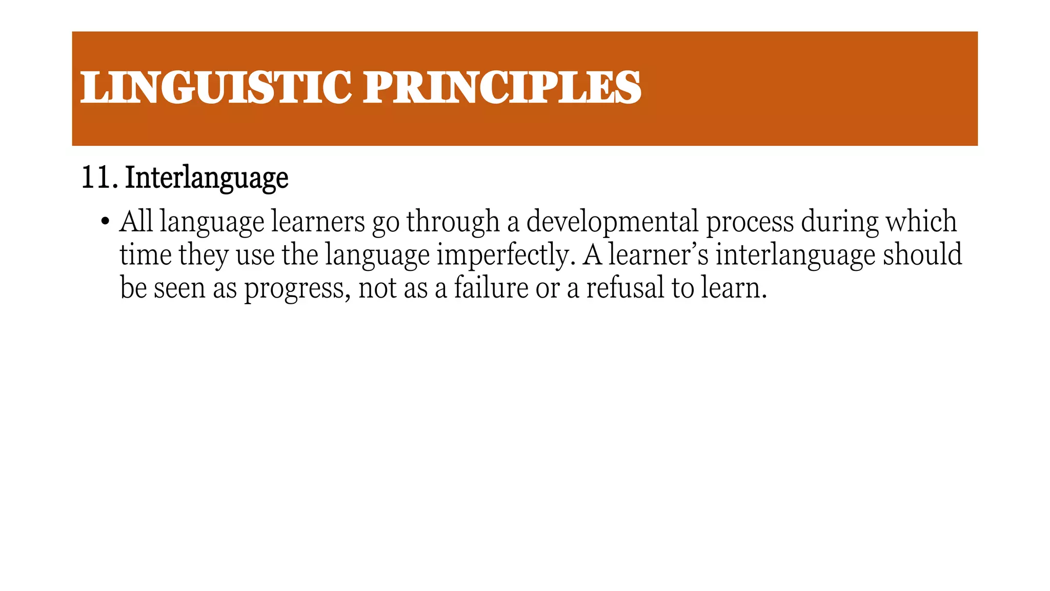 Principles of Language Learning | PPT