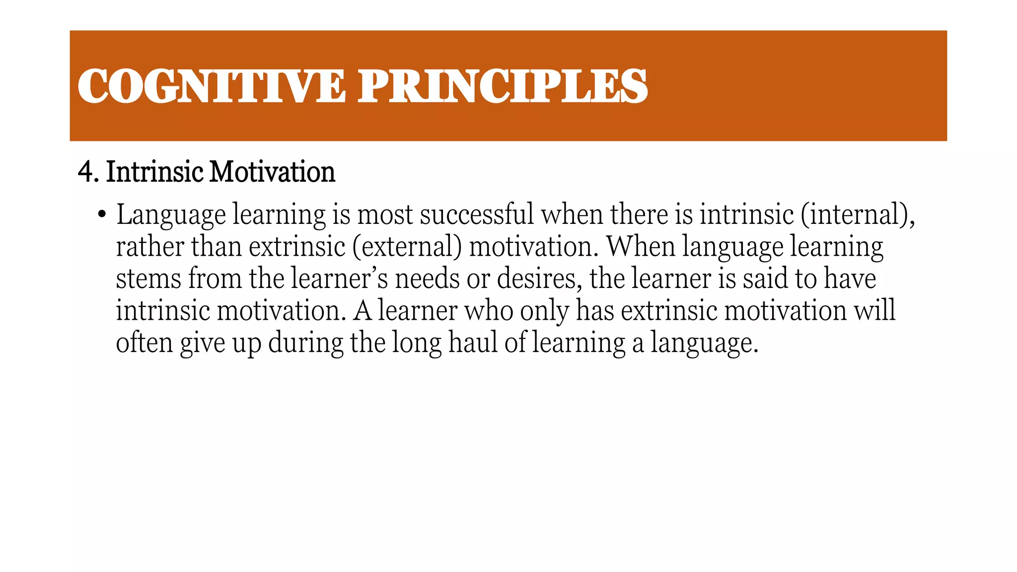Principles of Language Learning | PPT