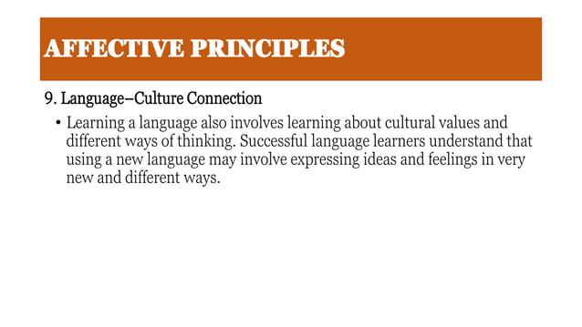 Principles of Language Learning | PPT