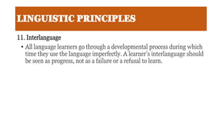 Principles of Language Learning | PPT