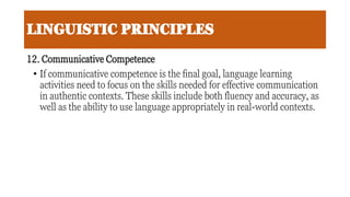 Principles of Language Learning | PPT