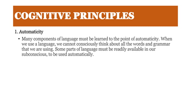 Principles of Language Learning | PPT
