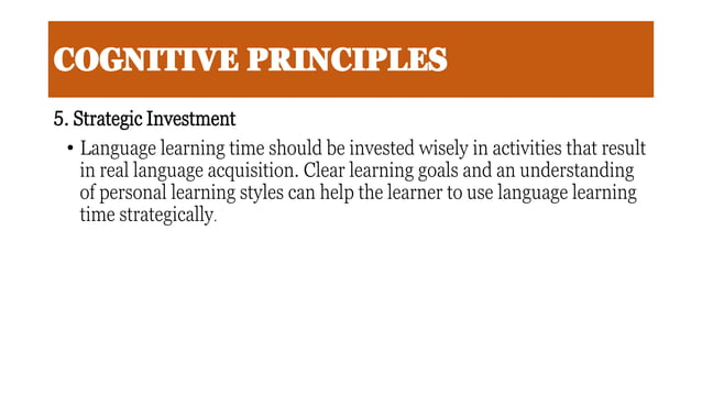 Principles of Language Learning | PPT