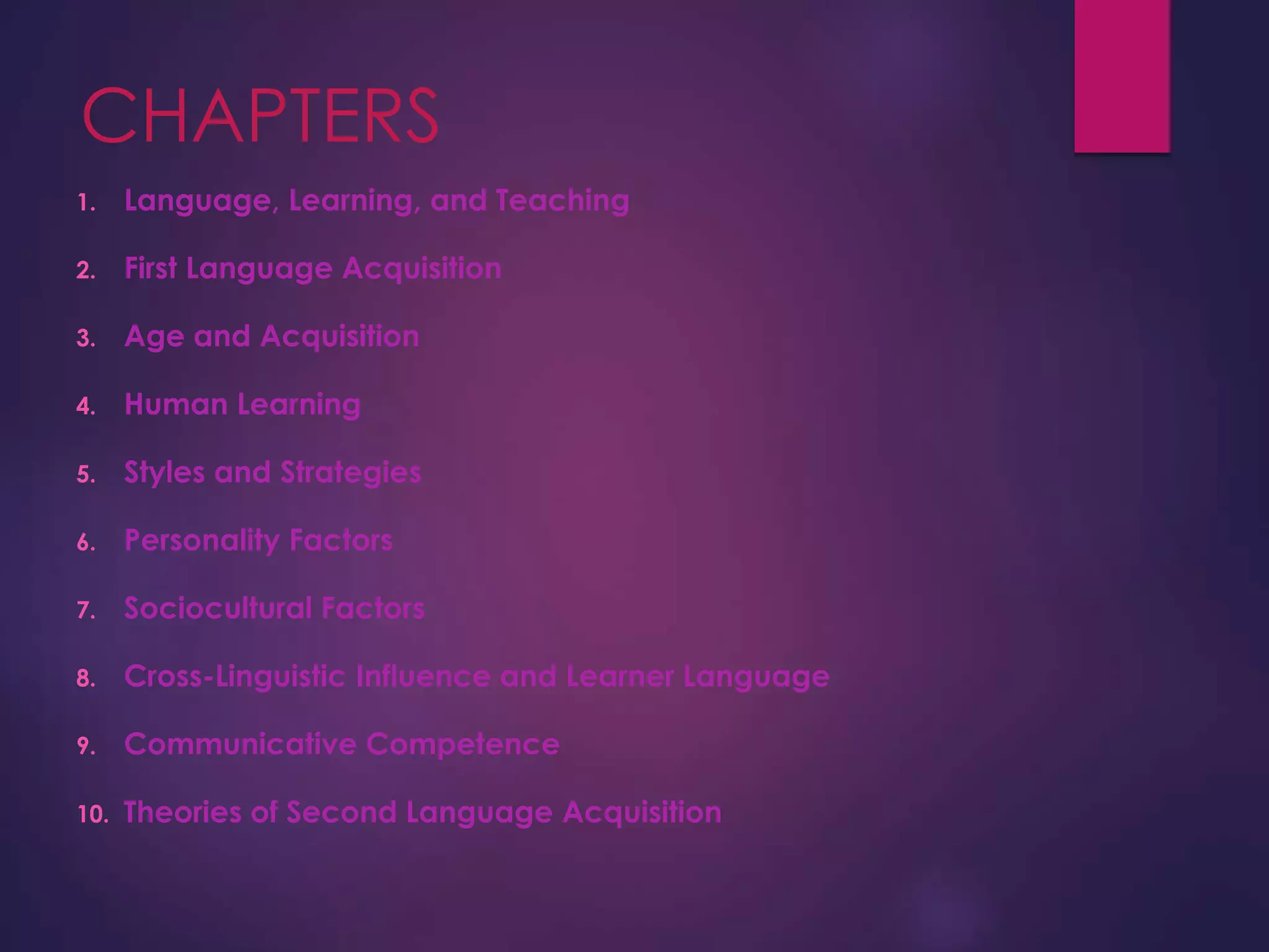 Principles of language learning and teaching | PPTX