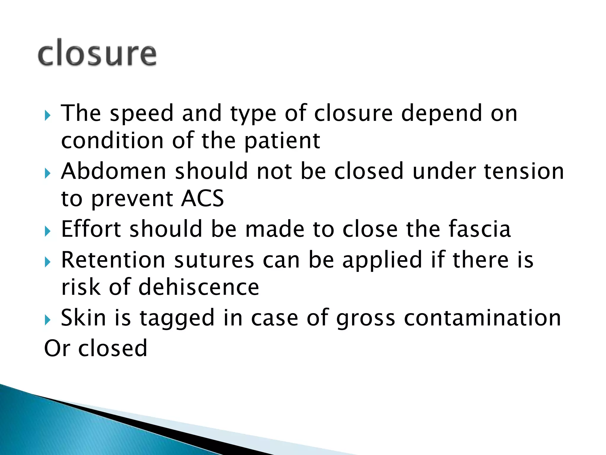 Principles of laparotomy for trauma | PPTX