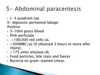 Principles of laparotomy for trauma | PPTX