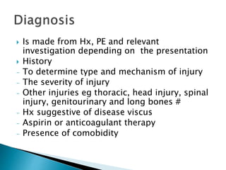 Principles of laparotomy for trauma | PPTX