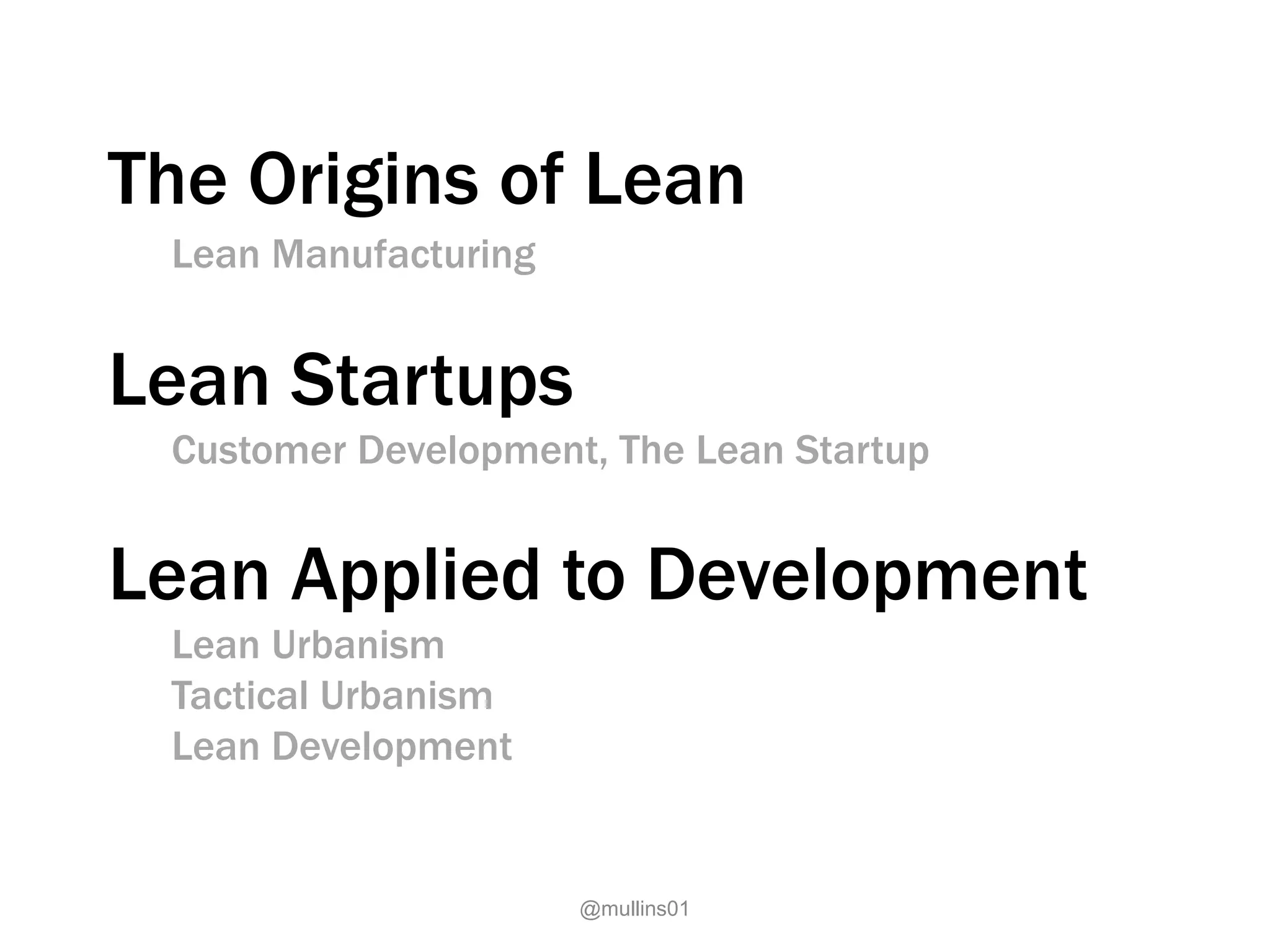 Principles of Lean and Real Estate -- Michael Mullins | PPTX