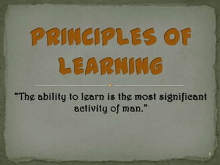 Principles of learning | PPT