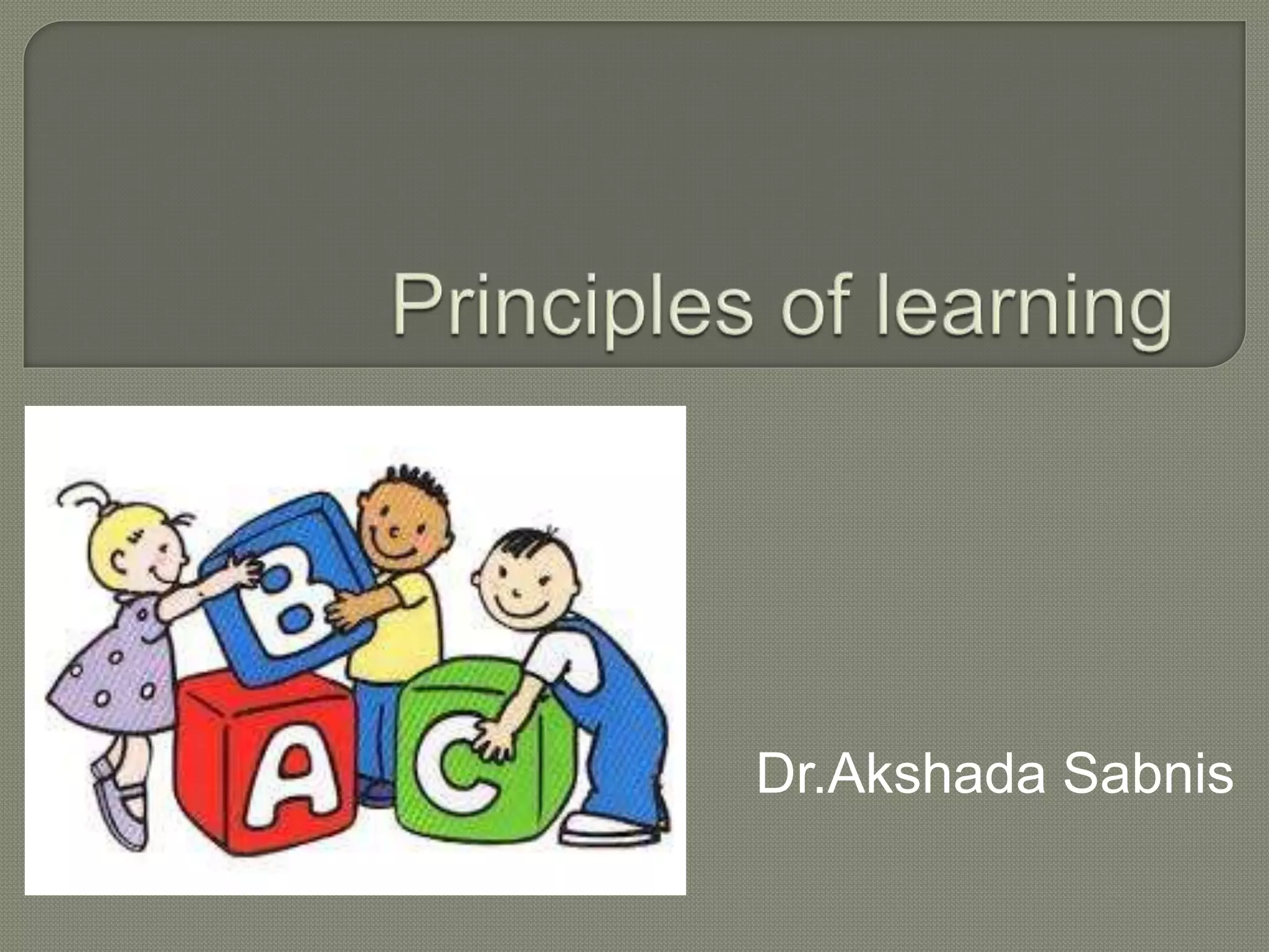 Principles of learning | PPTX