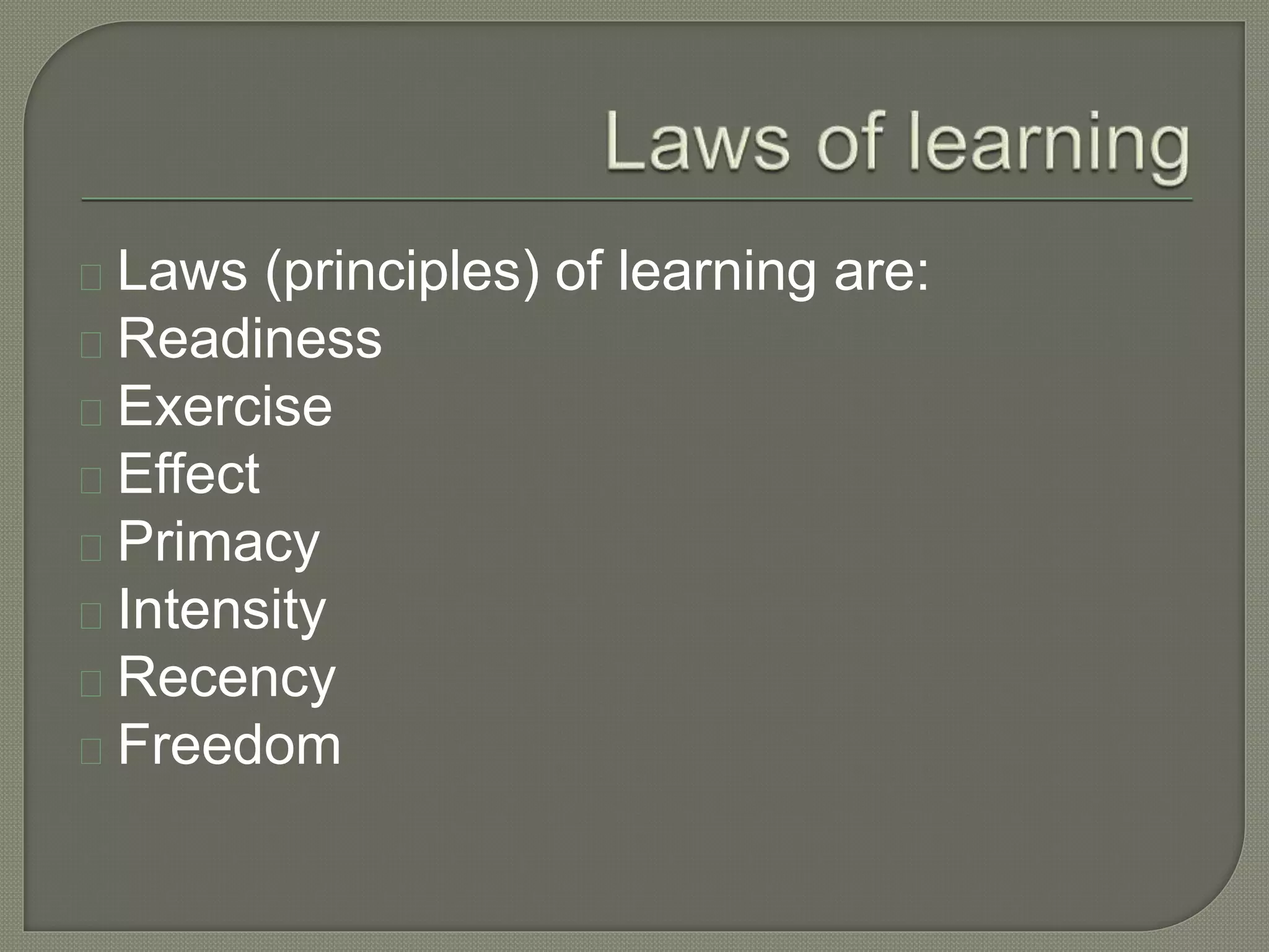 Principles of learning | PPTX