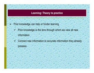 Principles of learning in training | PDF