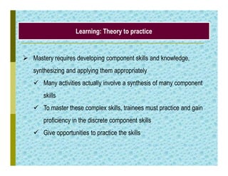Principles of learning in training | PPT