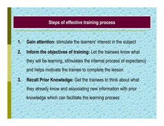 Principles of learning in training | PPT