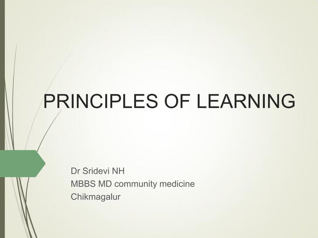 Principles of learning pdf | PDF | Educational Assessment | Education