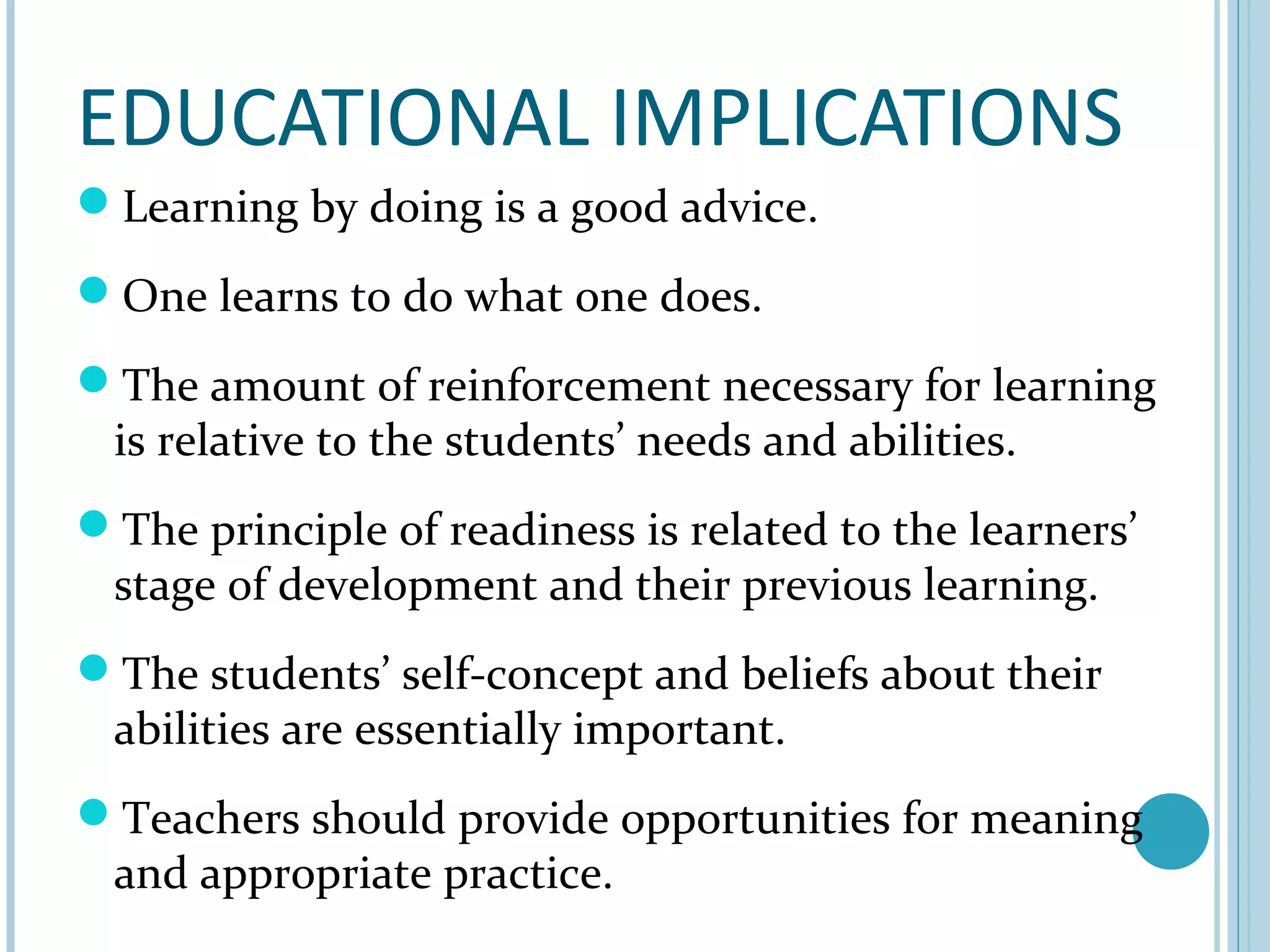 Principles of learning (6 laws of learning) | PPT