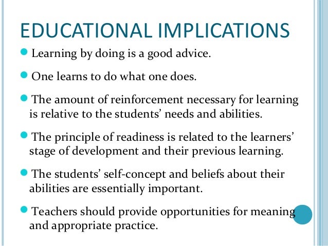 Principles of learning (6 laws of learning)
