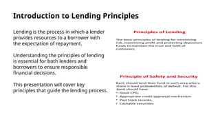 Principles Of Lending.pptx for Finance Specialization | PPTX