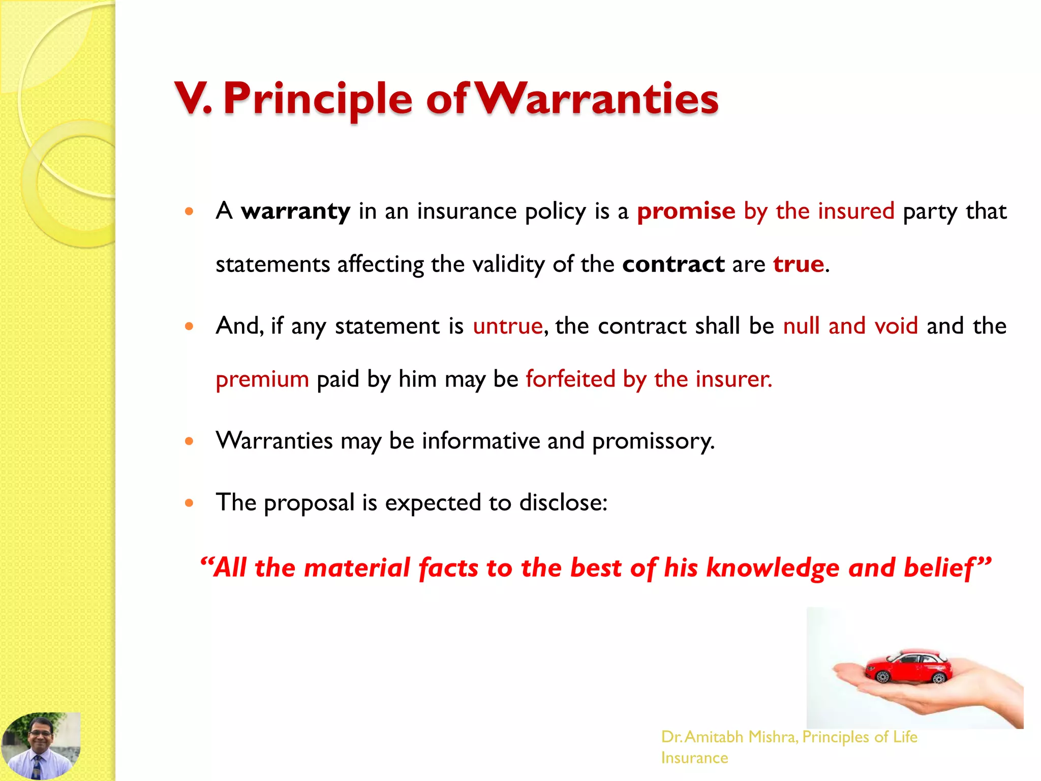 Principles of Life insurance by Dr. Amitabh Mishra | PDF