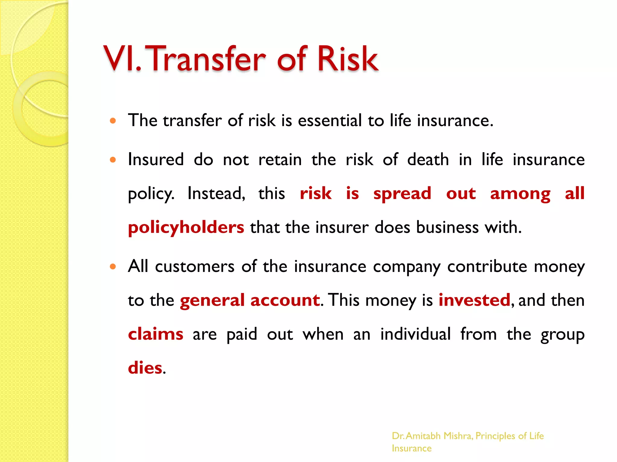 Principles of Life insurance by Dr. Amitabh Mishra | PDF