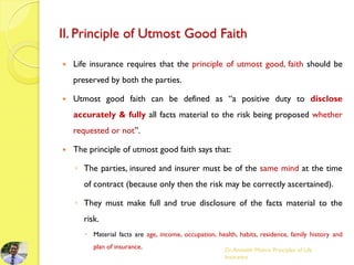 Principles of Life insurance by Dr. Amitabh Mishra | PDF