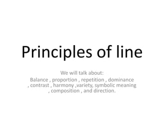 Principles of line | PPTX