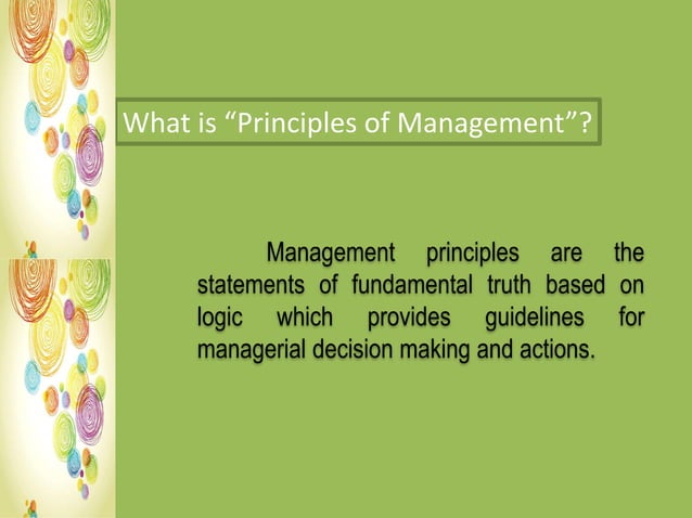 Principles of Management | PPTX