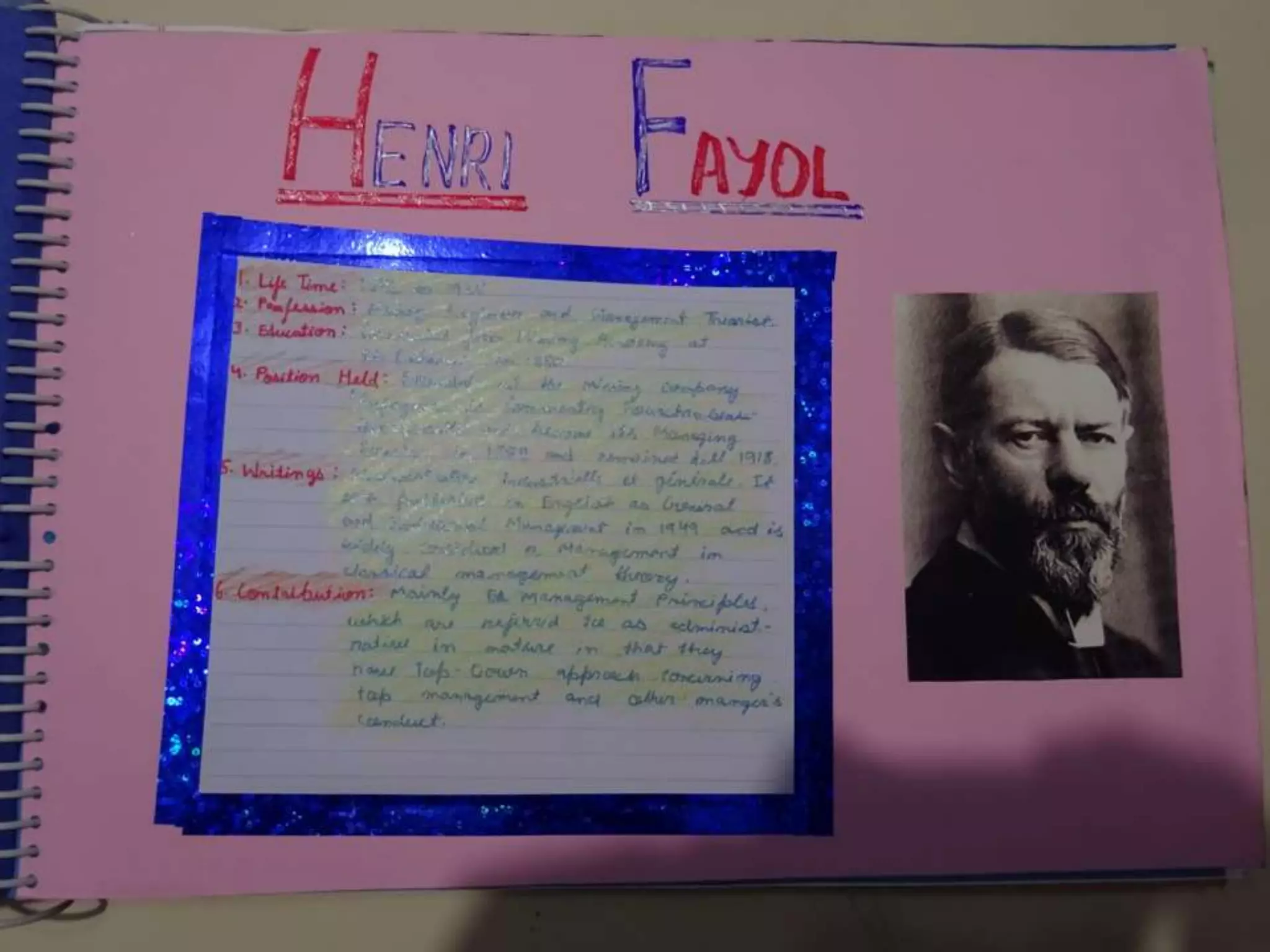 12th class project on Henry Fayol's 14 Principles of management, Bank ...