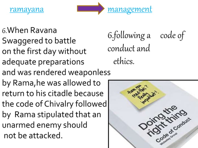 Management Lessons from Ramayana | PPTX