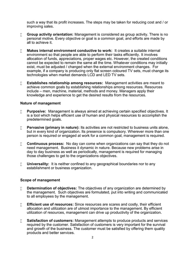 Principles of management | PDF