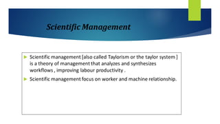 Principles of Management by Fredrick Winslow Taylor | PPT