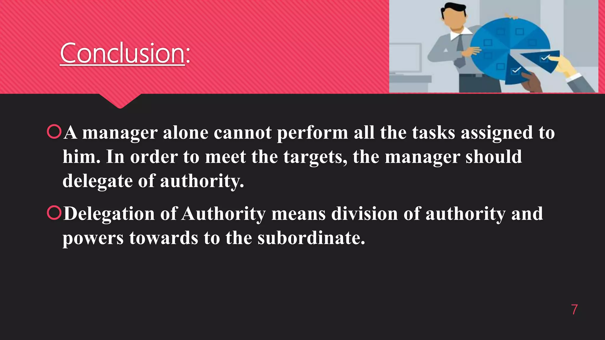 Principles of management-Delegation of authority, factors effecting ...