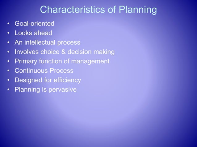 Principles of management planning | PPTX