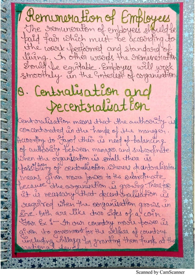 Principles of management - 1 Business Studies Project Class 12 | PDF